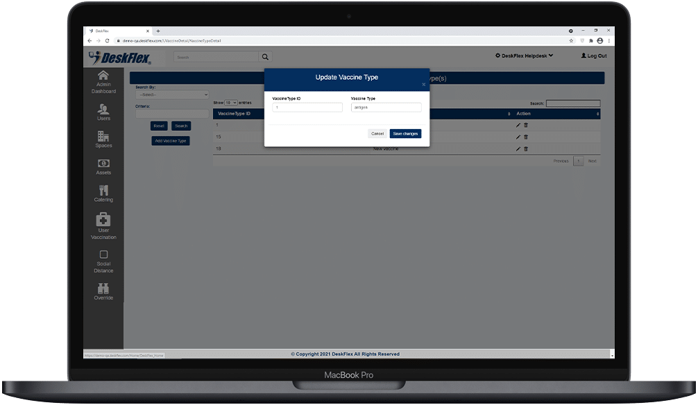 Vaccine Management (german impfstoff-management) - DeskFlex